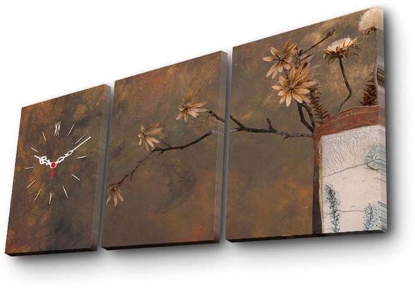 Clock Art Decorative Canvas Wall Clock (3 Pieces) - Multi Color | Tech ...