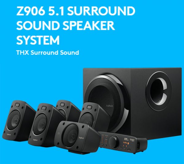 Logitech Z906 Surround Sound THX-Certified 5.1 Speaker System | Tech Nuggets
